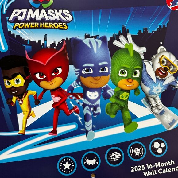 Leap Year Publishing | Office | Pj Masks 225 Wall Calendar Kids Bedroom ...